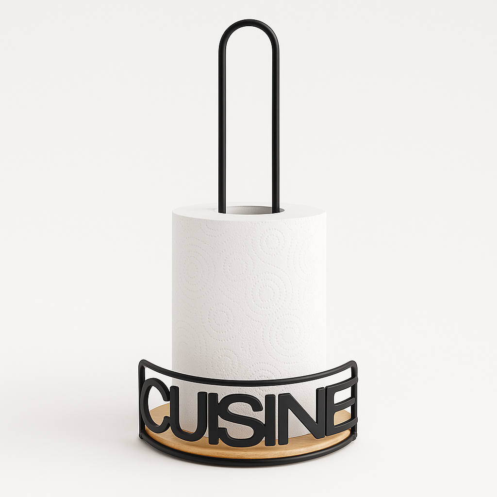 Modern Metallic & Oak Tissue Roll Paper Holder – Smart Bazaar